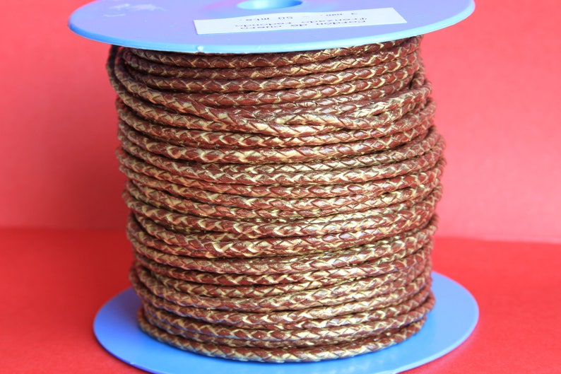 MADE IN SPAIN 24 of 3mm Braided Leather Cord Braided - Etsy