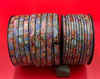 MADE in EUROPE 24'' Multi Color Leather Cord, 5mm Flat Leather Cord ...