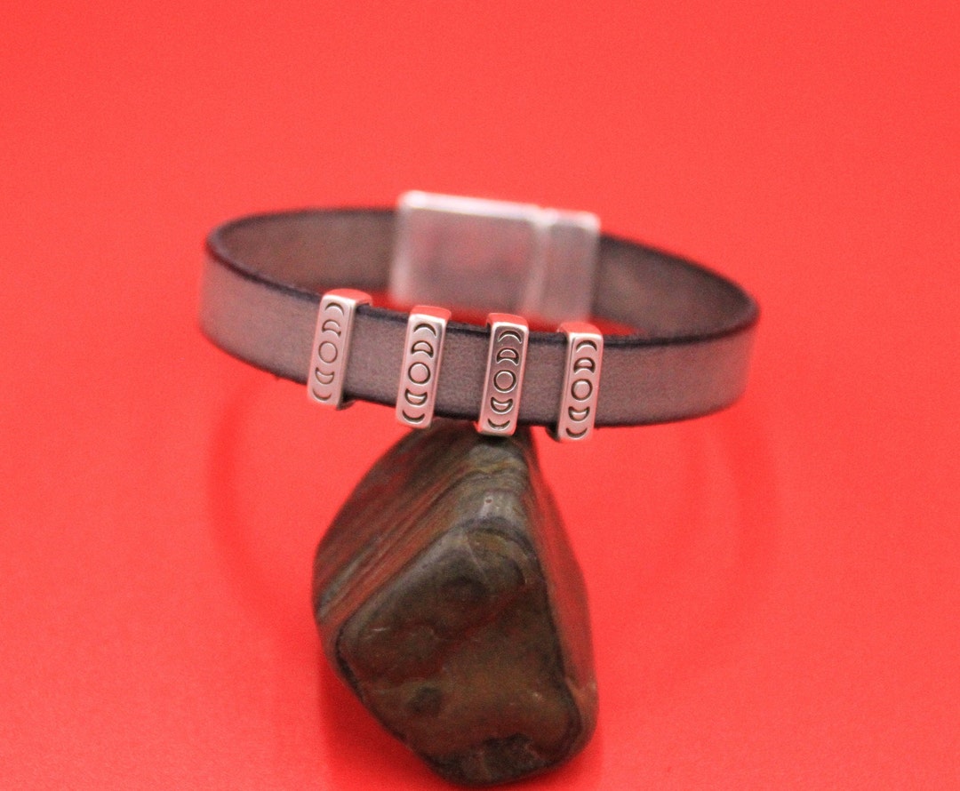 Fs0592>>made in EUROPE 4 Zamak Phases of Moon Slider Bars, 10mm Flat ...