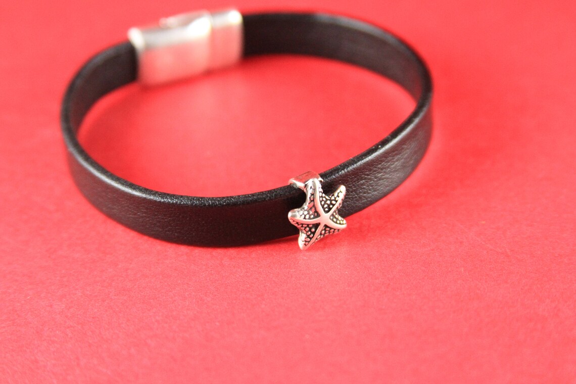 Rs0123>>made in EUROPE 2 Zamak Starfish Sliders, Double Strand 5mm ...