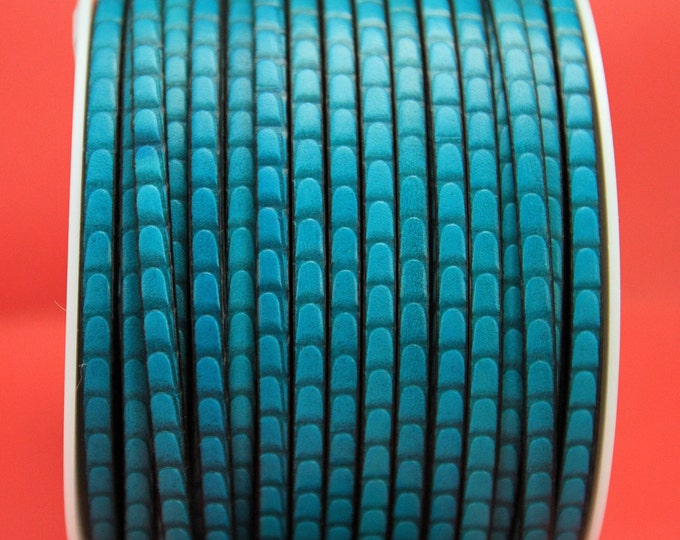 MADE in EUROPE 24'' Flat 5mm Engraved Leather Cord - Etsy