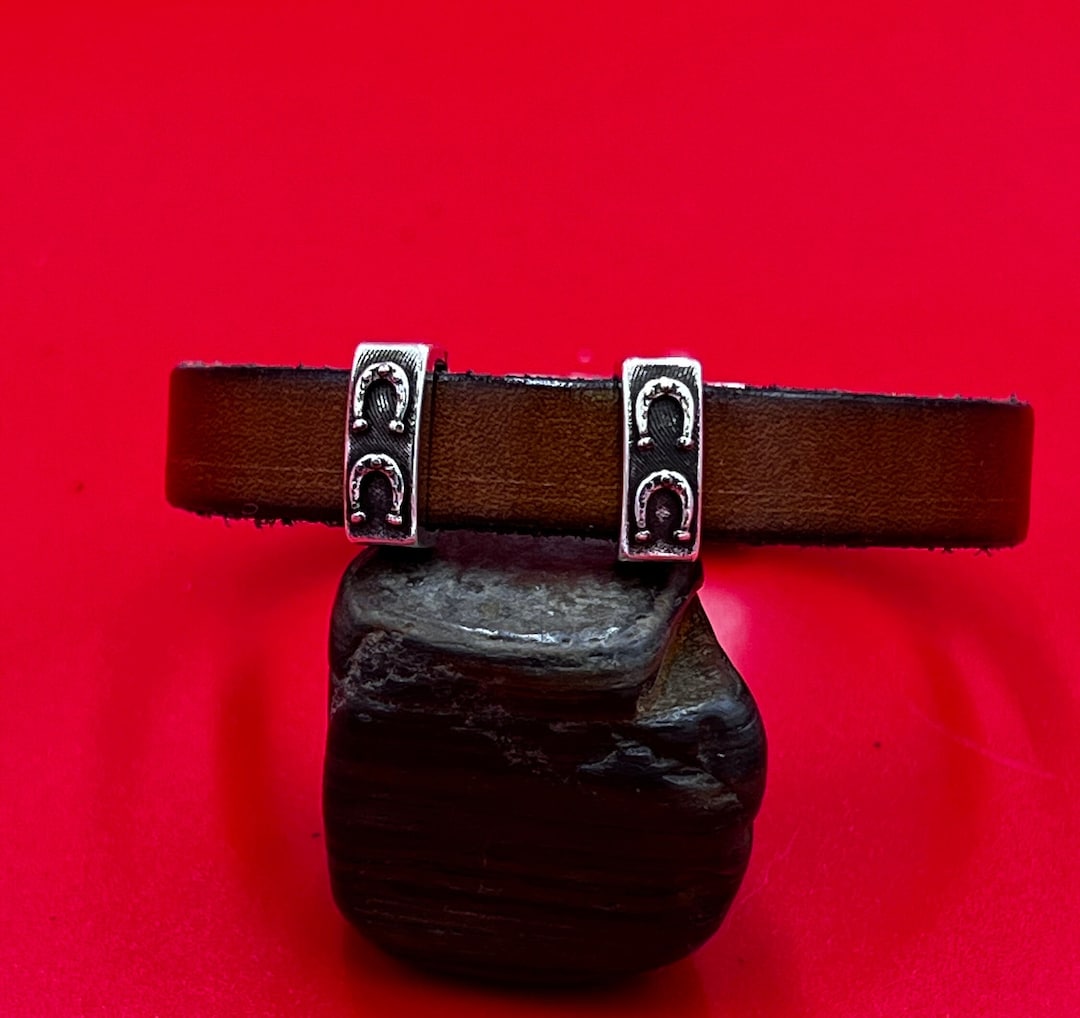 Fs0632>>made in EUROPE 2 Slider Bars, 10mm Flat Cord Sliders With ...