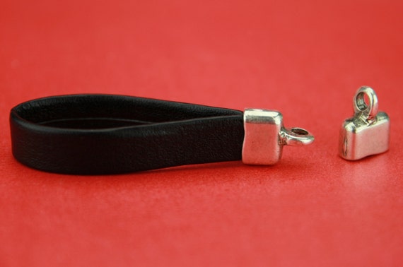 6/3 MADE in EUROPE Key Holder End Cap Flat Leather Cord 2 End | Etsy