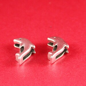 Fs0208>>made in EUROPE 2 Zamak Dolphin Sliders, 10mm Flat Cord Sliders ...