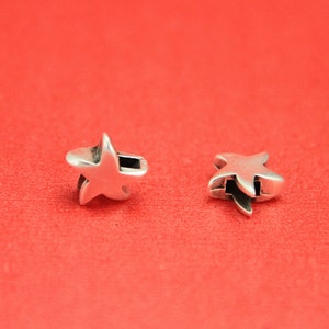Fs0374>>made in EUROPE 4 Zamak Star Sliders, Silver Starfish Slider ...