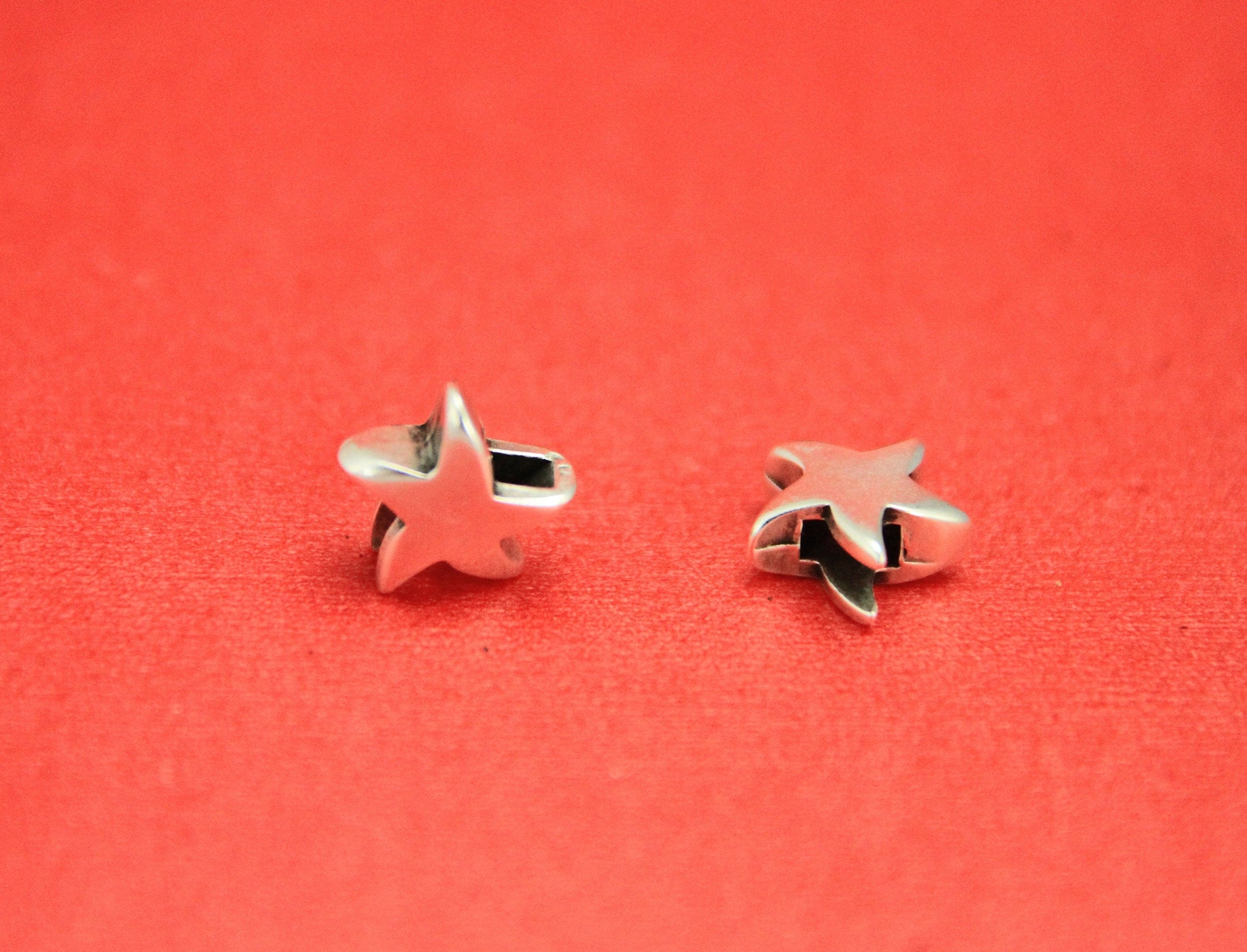 Fs0374>>made in EUROPE 4 Zamak Star Sliders, Silver Starfish Slider ...