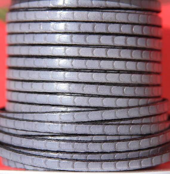 MADE in EUROPE 24'' Flat 5mm Engraved Leather Cord | Etsy