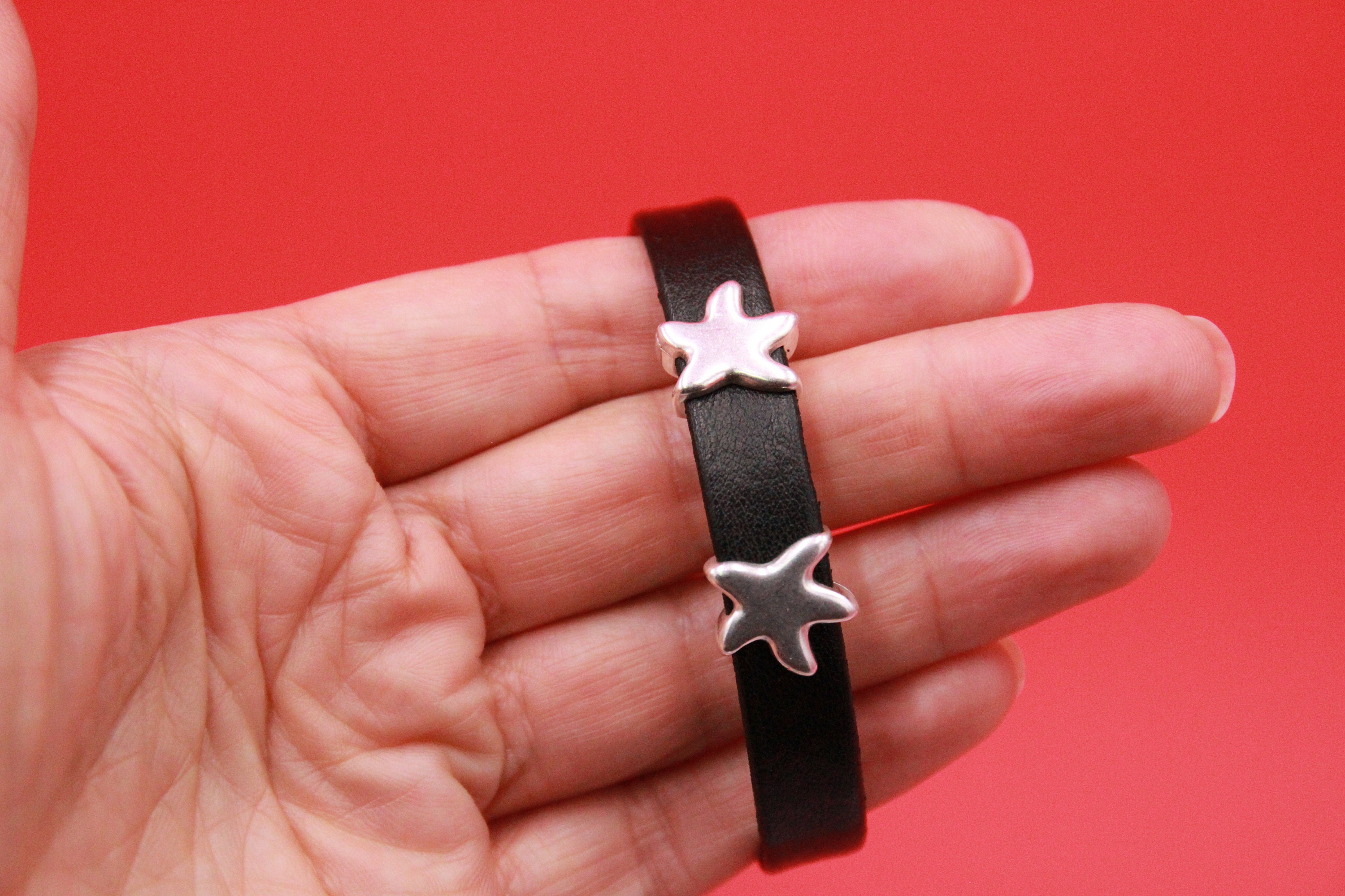 Fs0527>>made in EUROPE Zamak Star Sliders, 10mm Flat Cord Star Slider ...