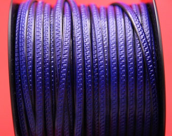 MADE in EUROPE 24'' Flat 5mm Embossed Leather Cord, 5mm Flat Leather ...