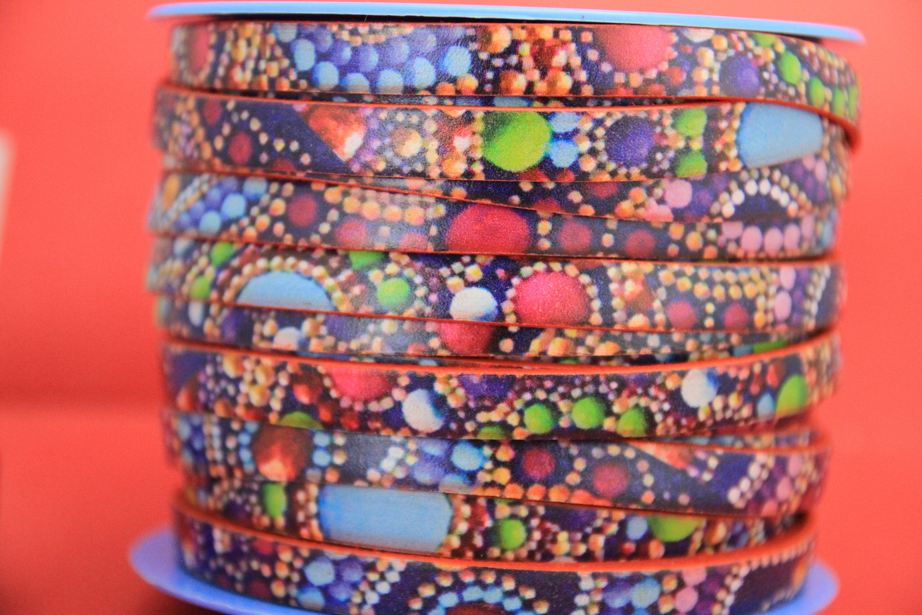 MADE in EUROPE 24'' Multi Color Flat Leather Cord - Etsy