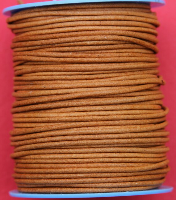 MADE IN SPAIN 6 feet 2mm leather cord 2mm whisky leather | Etsy