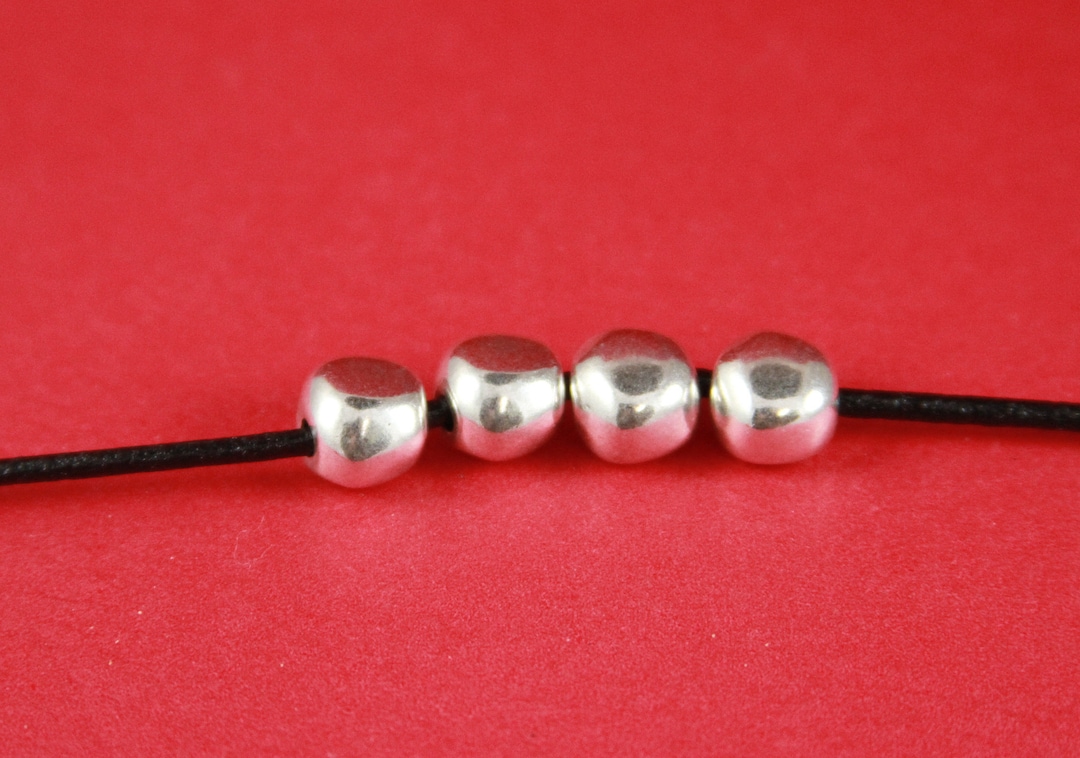 Rs0117>>made IN EUROPE 4 Zamak Irregular Sliders, Zamak Silver Beads ...