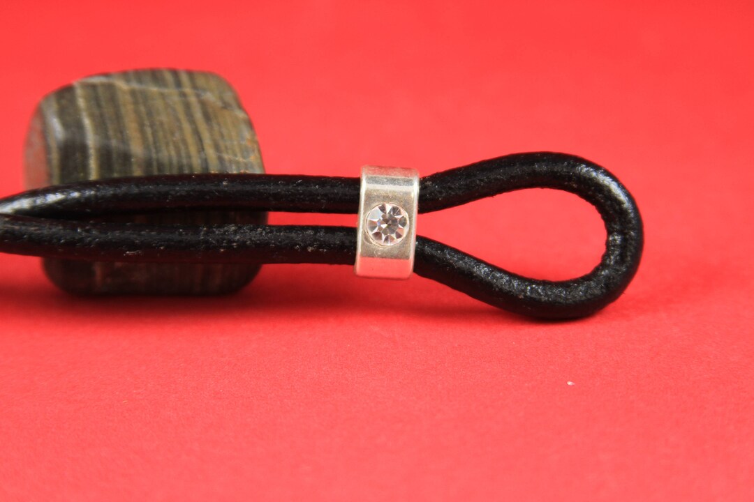 12/2 MADE in EUROPE 2 Zamak Separators With Swarovski Crystal, 5mm Cord ...