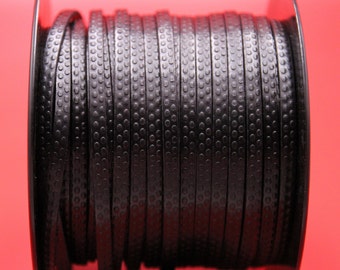 MADE in EUROPE 24'' Flat 5mm Embossed Leather Cord, 5mm Flat Leather ...