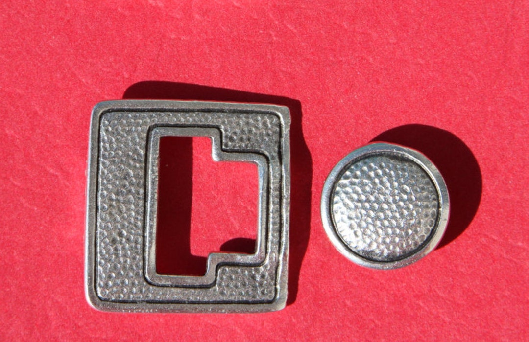 9/2 MADE IN EUROPE Toggle Clasp, Button Clasp, Hammered Toggle Clasp ...