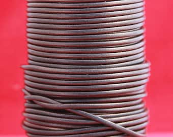 MADE in EUROPE 2 Yards of 3mm Taupe Leather Cord, 3mm Round Leather ...