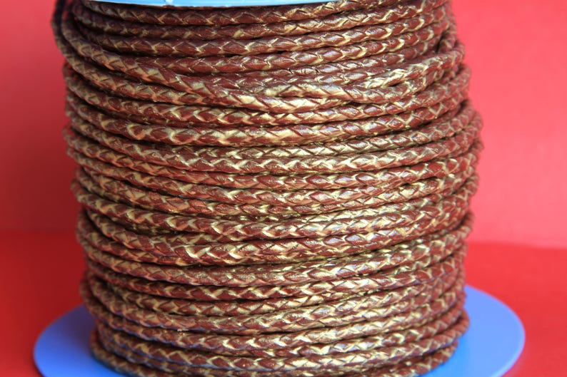 MADE IN SPAIN 24 of 3mm Braided Leather Cord Braided - Etsy