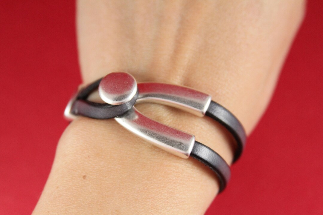 B0060/61>>made in EUROPE Zamak Button Clasp With Slider, Double Strand ...