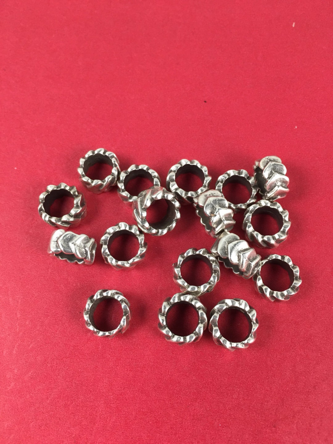 Rs0087>>on SALE!!!MADE in EUROPE 4 Round Cord Sliders, Silver Ring ...