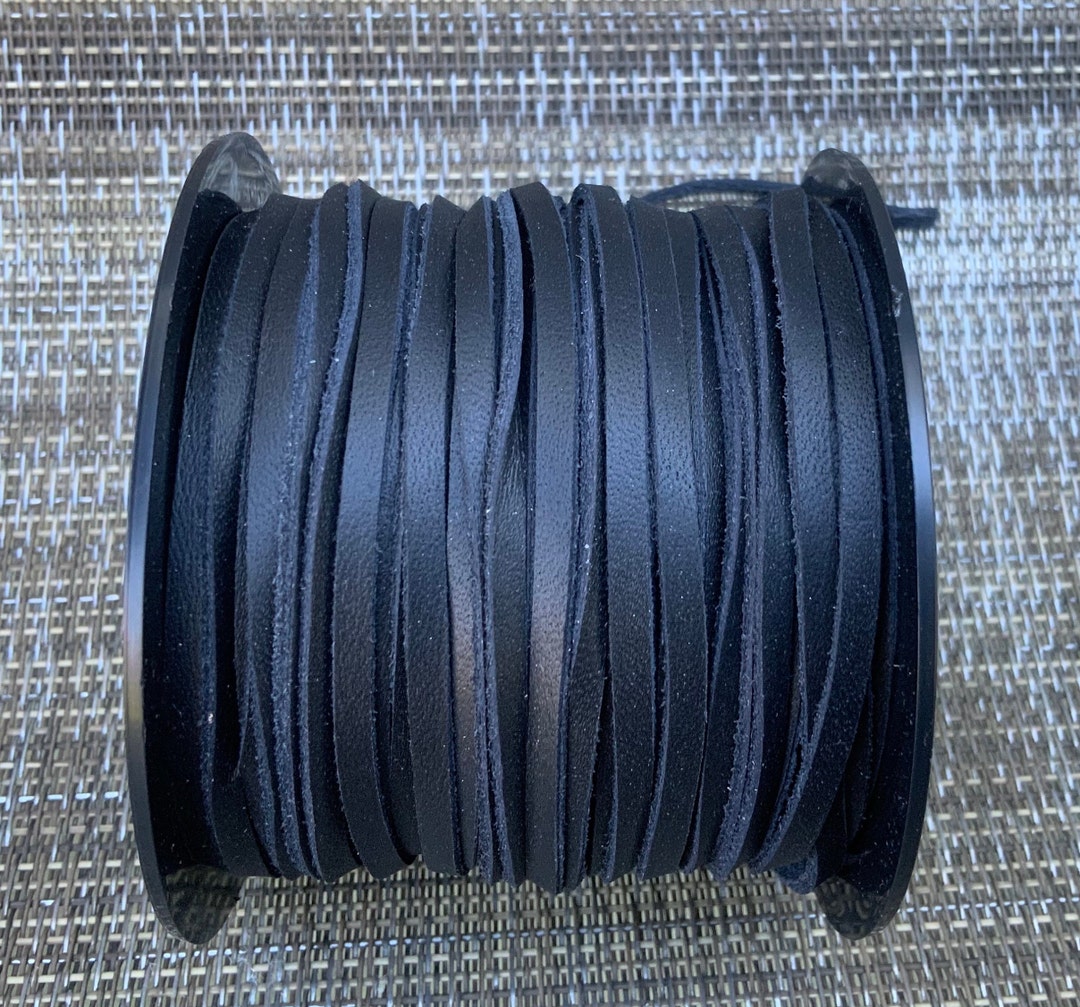 MADE in EUROPE 1 Yard of 3mm Very Soft Leather Cord, Genuine Flat 3mm ...