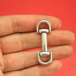 C0134>>made in EUROPE Flat Cord Stirrup Connector, Snuffle Bit ...