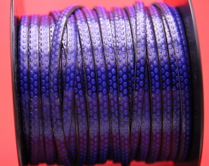 MADE in EUROPE 24'' Flat 5mm Embossed Leather Cord, 5mm Flat Leather ...