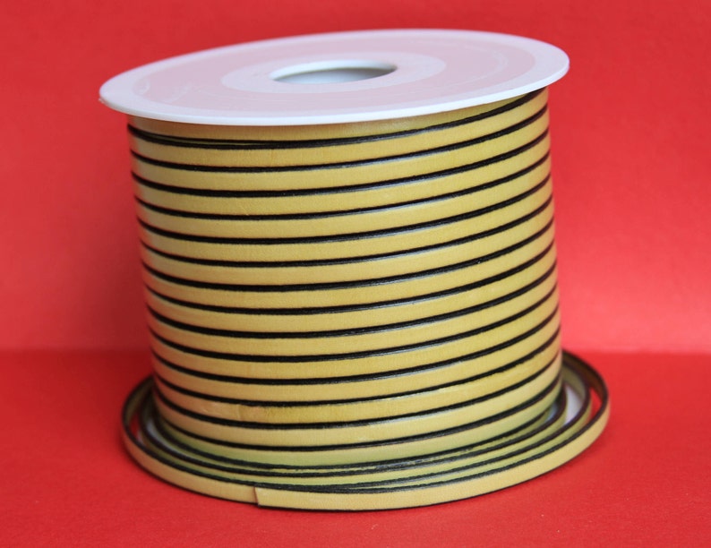 MADE in EUROPE 1 Yard of 5mm Flat Leather Cord Genuine | Etsy