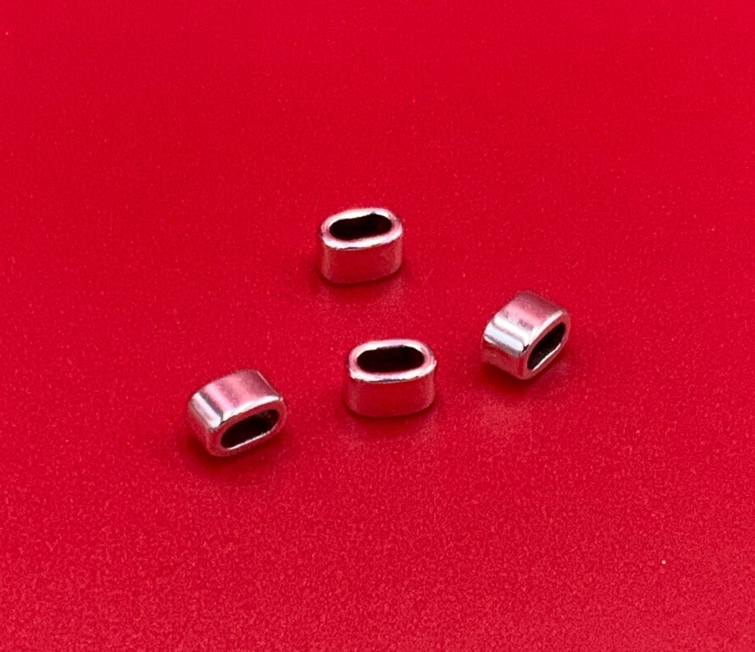 Fs0635>>made IN EUROPE 4 Zamak 6x3mm Sliders, 3mm Cord Sliders, 3mm ...