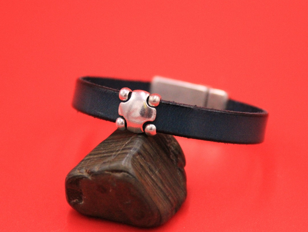 Fs0571>>made in EUROPE Pewter Cross Slider Set for 10mm Flat Cord, 10mm ...