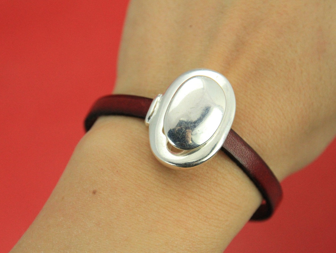 Fc0341>>made in EUROPE Zamak Button Clasp, 6mm Flat Cord Button Clasp ...