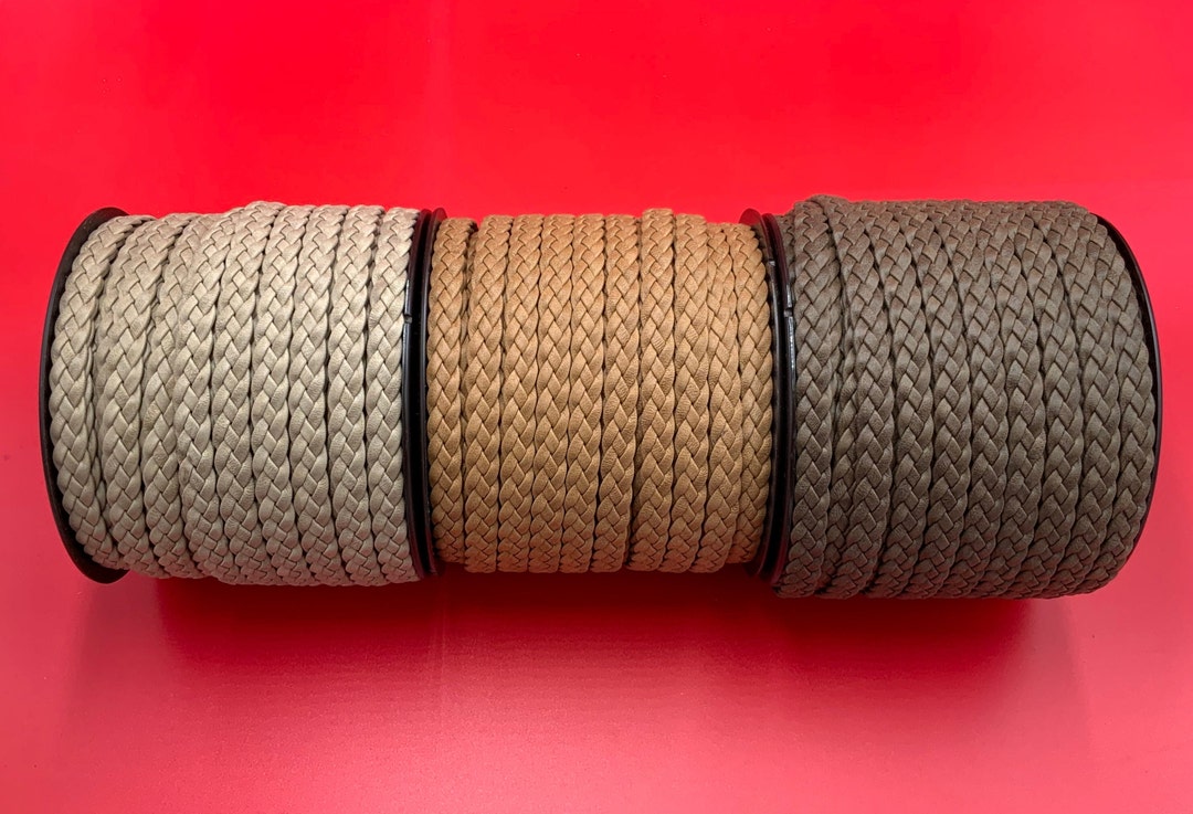 MADE IN SPAIN 24" Arizona Flat Braided Leather Cord, Jewelry Cord ...