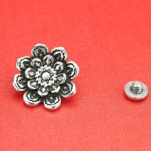 12/5 MADE in EUROPE Leather Cord Flower Screw Set, Lotus Screw Set ...