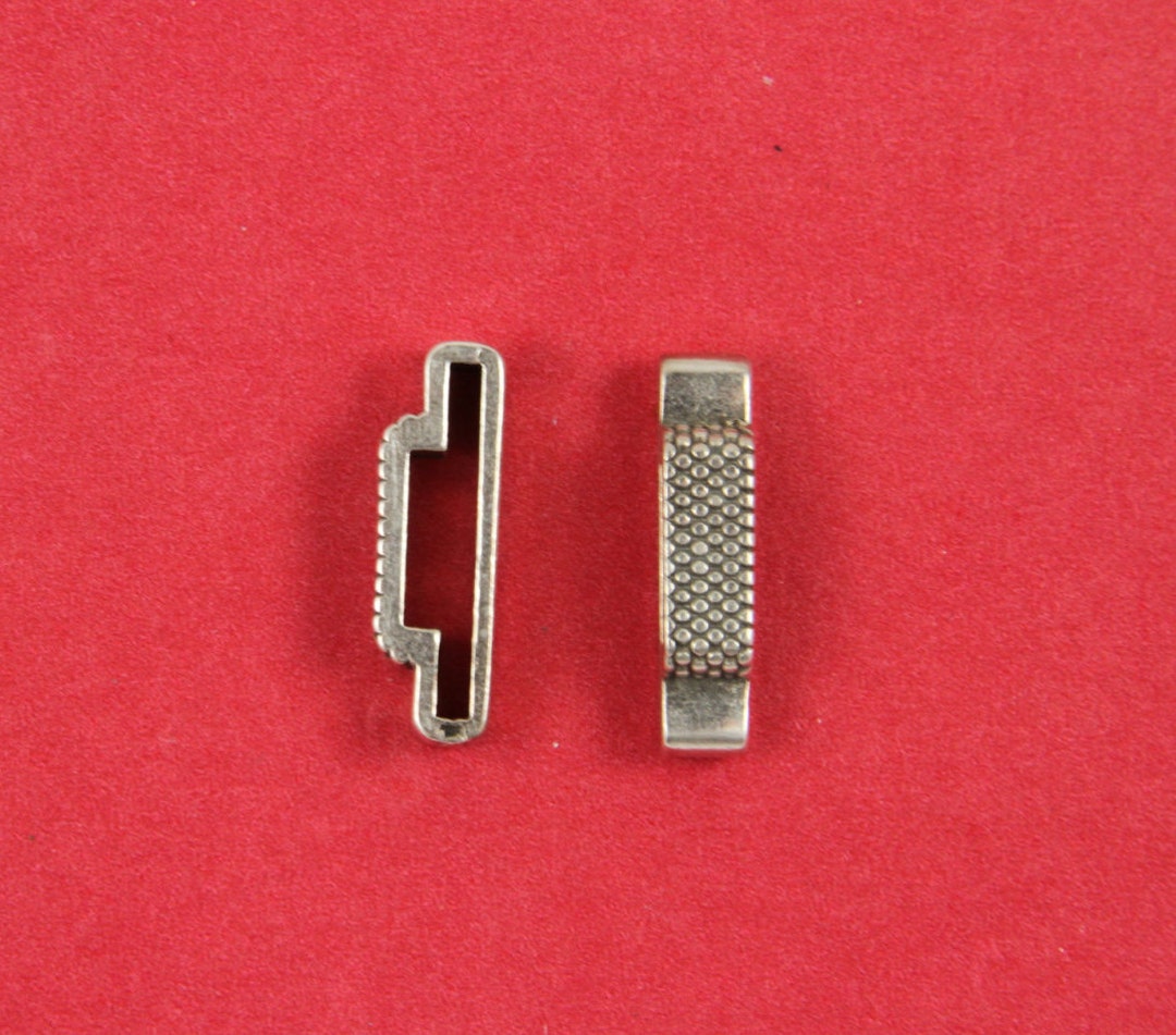 Fs0100>> MADE in EUROPE 2 Zamak Sliders, 20mm Cord Sliders, Flat ...