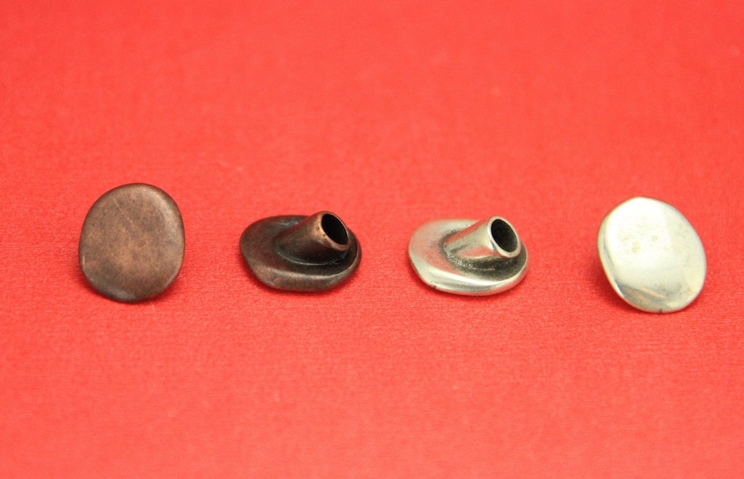 Rc0149>>made in EUROPE 2 Zamak Button Clasps, Plain Button Clasp, 5mm ...