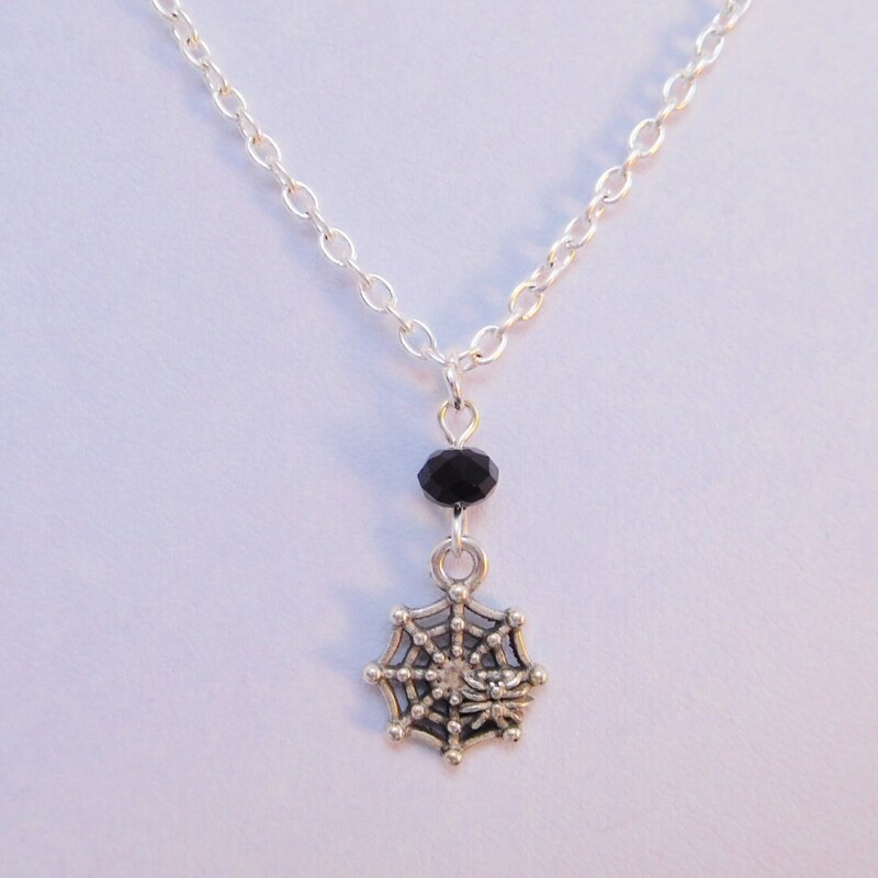 Spider Web Necklace - Etsy