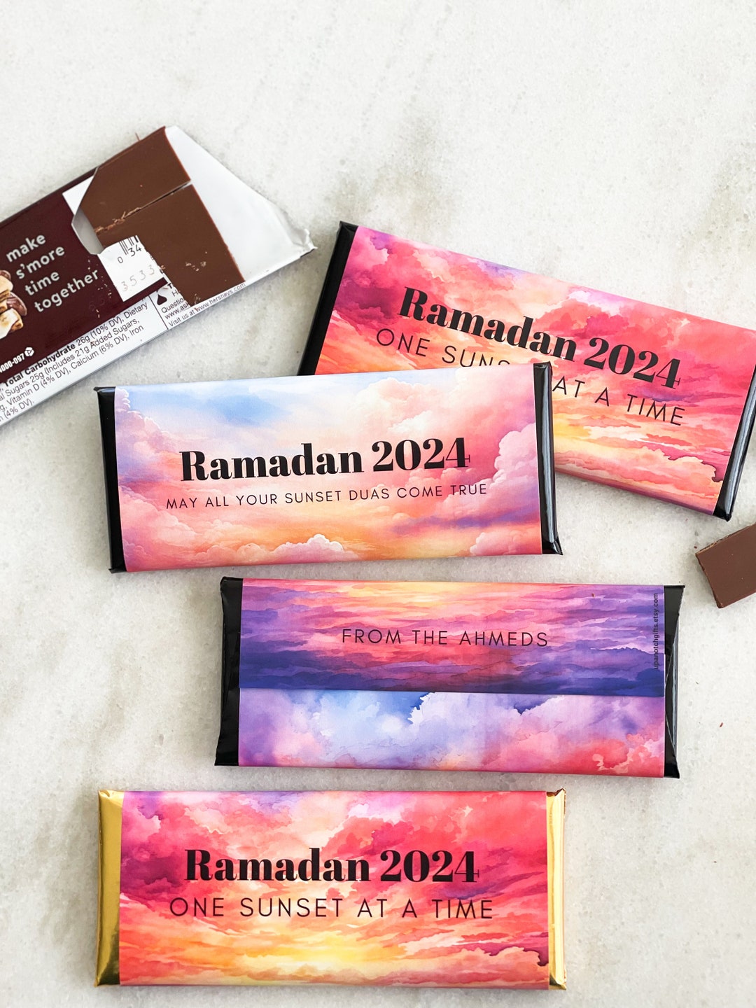 24 Sunset Ramadan Candy Wrappers, Ramadan Party Favor, Eid Party Favor ...