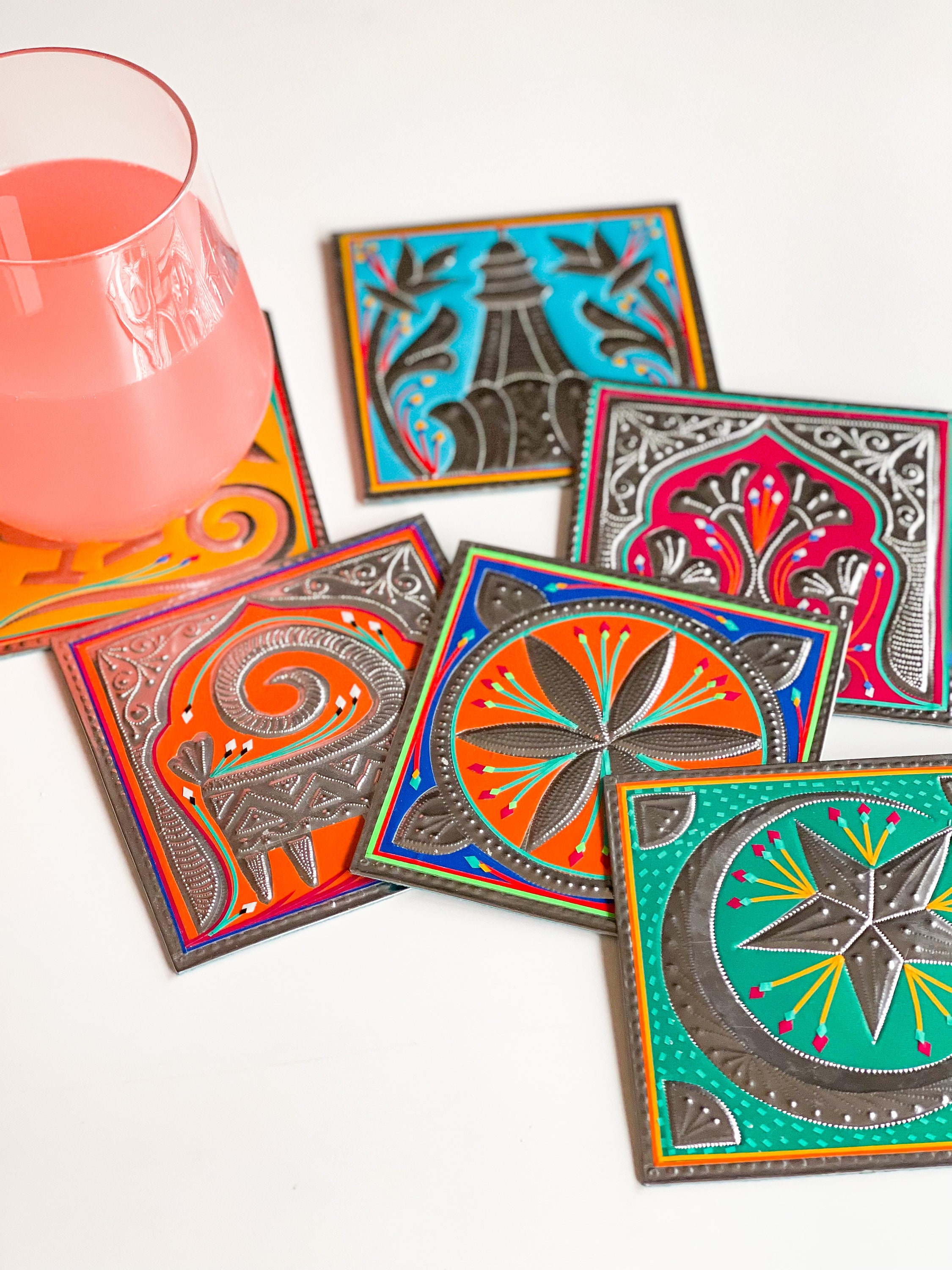 Coasters Home & Living Drink & Barware Custom cork backing coasters ...