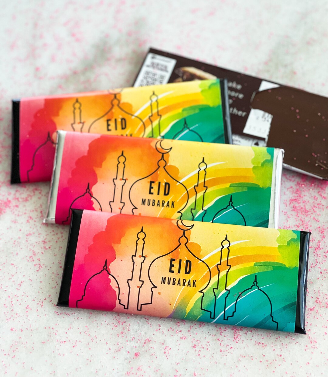 24 Masjid Silhouette Ramadan Candy Wrappers, Ramadan Party Favor, Eid ...