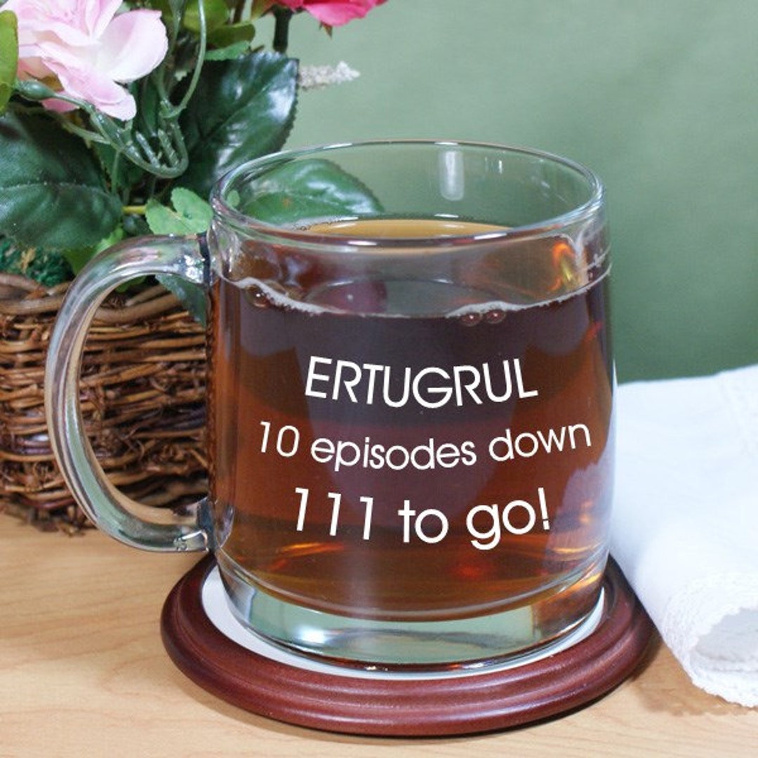 Ertugrul Mug, 13 Oz. Glass Mug, Ertugrul Gift, Turkish Gift, Ertugral ...