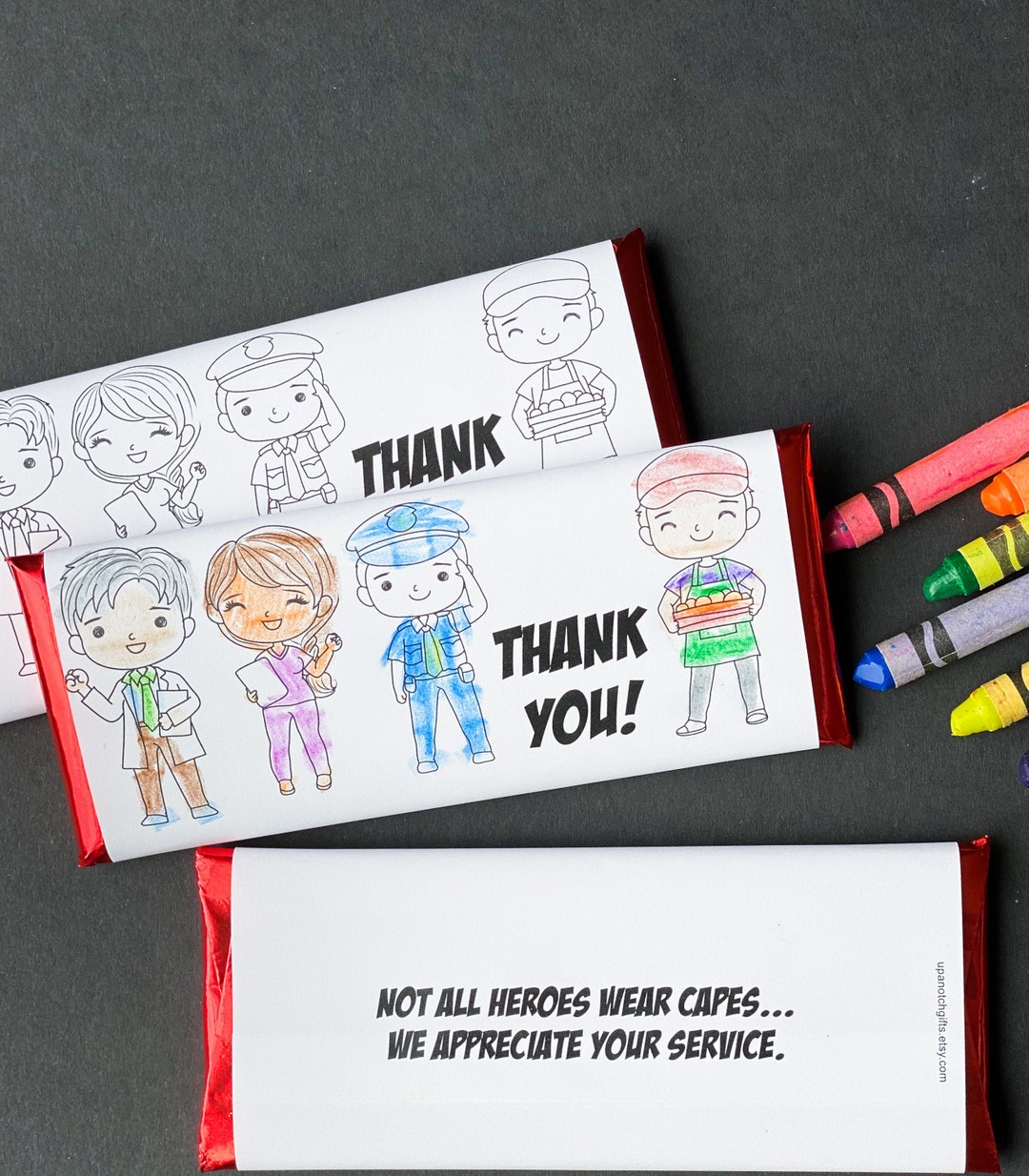 Essential Worker Gift, Thank You Essential Workers, Coloring Wrapper ...