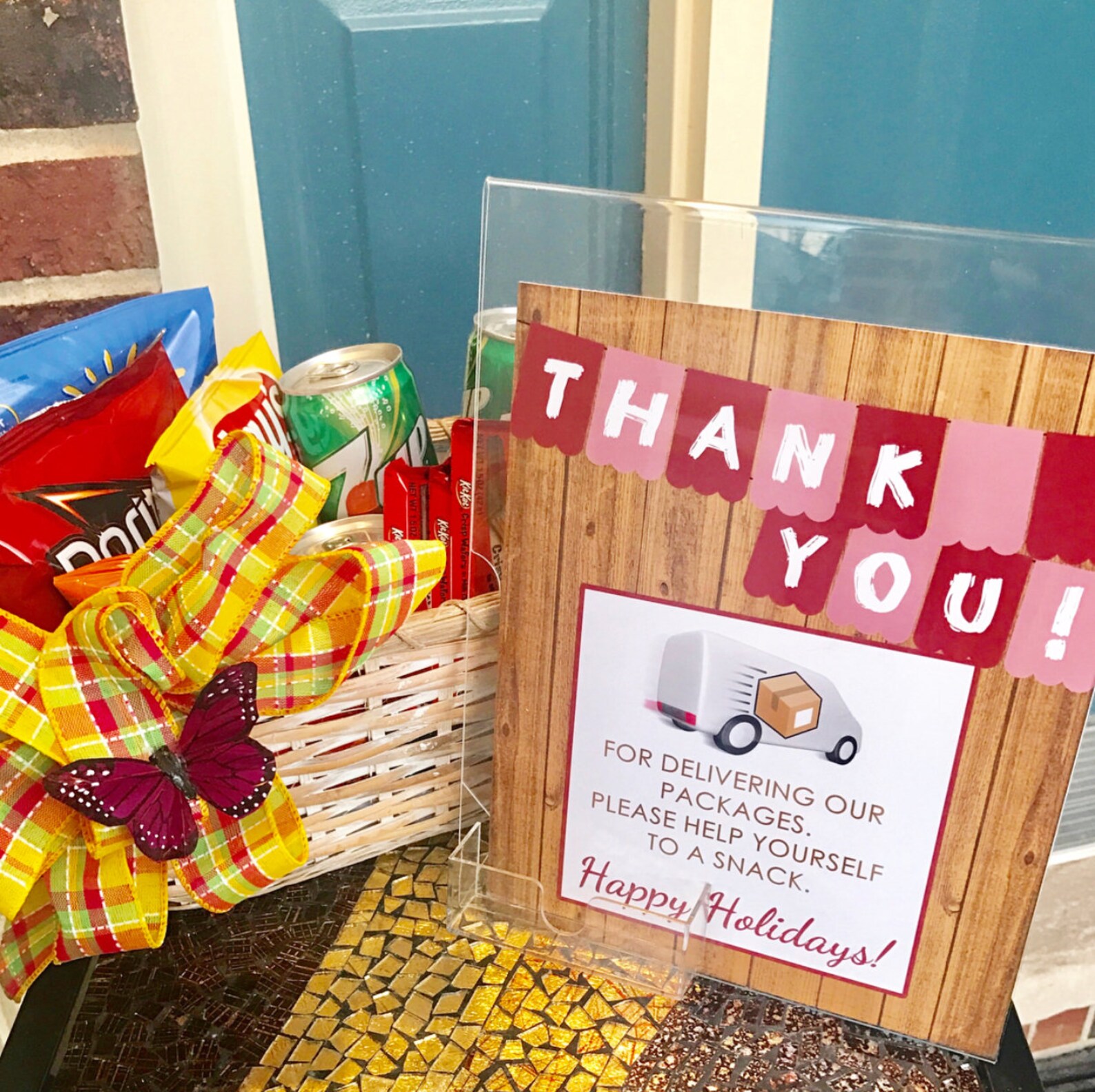 Instant Download to Thank Mail Carrier, Package Delivery Thank You Sign ...