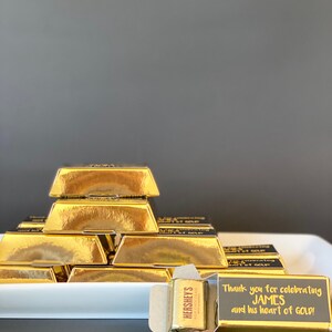 20 Gold Brick Bar Favor Boxes for Golden Birthday, Heart of Gold, Fab ...