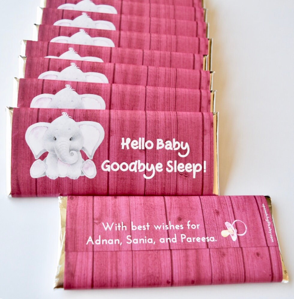 24 Elephant Baby Shower Favors, Unique Baby Shower Favor, Pink Elephant ...