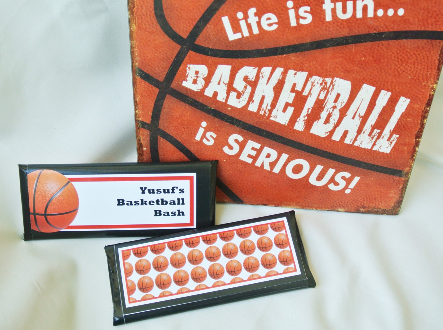 Basketball Party Favors Personalized Candy Bar Wrappers - Etsy