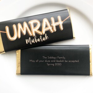 Umrah Party Favors, Umra, Omra, Hajj Personalized Candy Wrappers, Eid ...