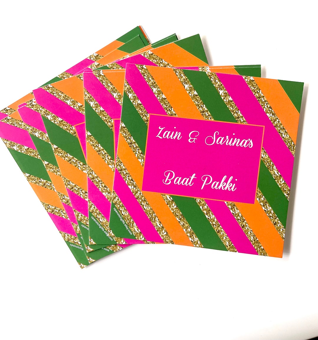 20 Small Mithai Box Cards, Pakistani Wedding Favors, Baat Pakki, Indian ...