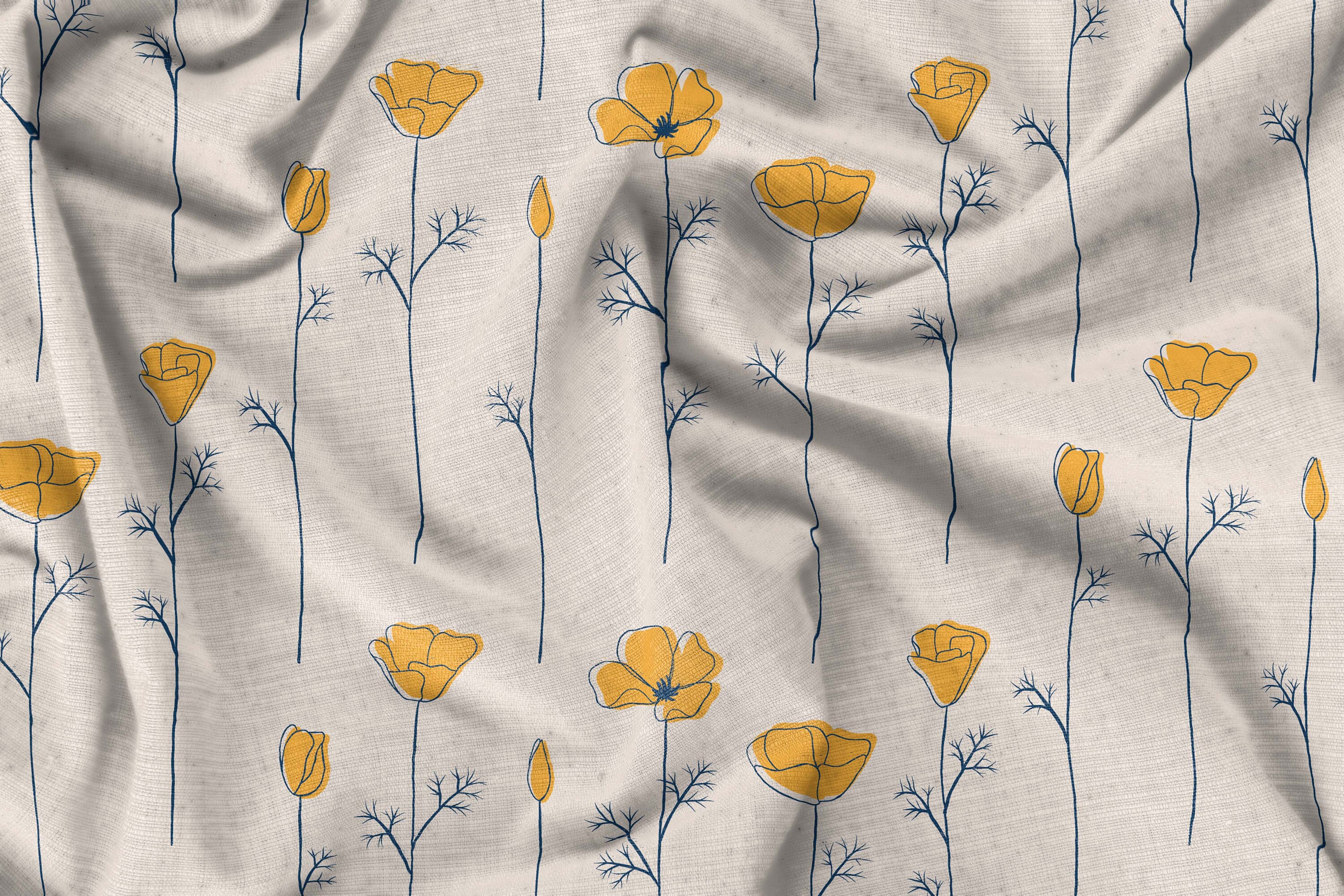 Wildflowers Digital Paper, Wildflowers Seamless Pattern, California ...