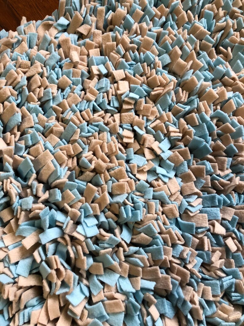 RAG RUG Light Blue and Cameltannursery Rugnewborn Rugbaby | Etsy