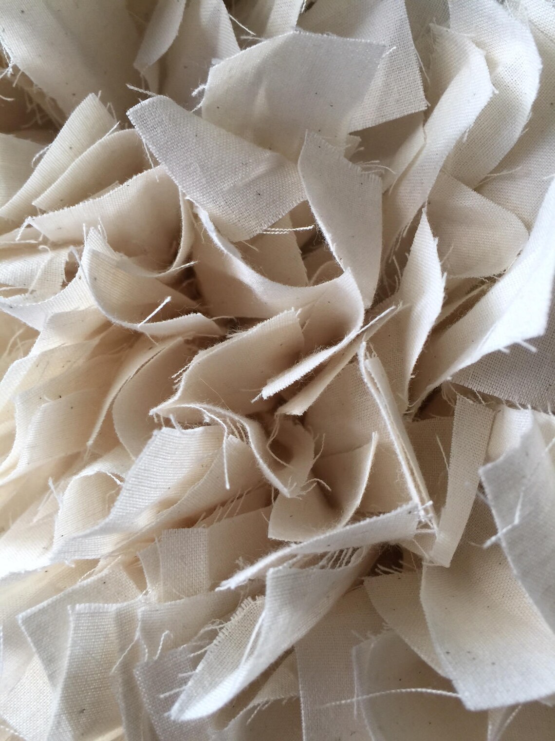 WREATH IVORY RAG Wreathdoor Decordoor Hangerfront Door - Etsy