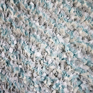 NURSERY RAG Rug,light Blue,white,ivory,light Gray,newborn Nursery Decor ...